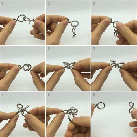 Aiwanto Metal Wire Puzzle Toys Disentanglement Puzzle Unlock Interlock