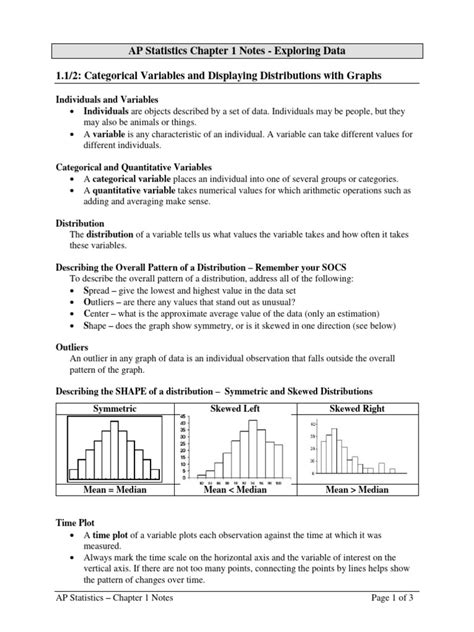 Doc Ap Stat~ Supplemental Ch 1 Exploring Data Pdf Quartile
