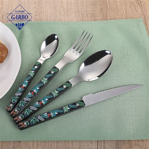 Beauty Plastic Handle 4 Pcs Flatware Sets Manufacturers In Brazil
