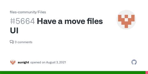 Have A Move Files Ui · Issue 5664 · Files Communityfiles · Github
