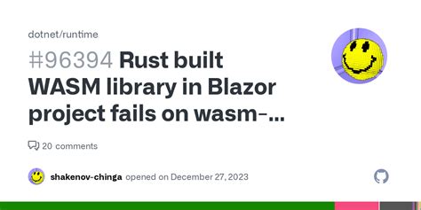 Rust Built WASM Library In Blazor Project Fails On Wasm Opt When Being