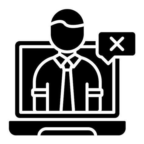 Premium Vector Wrong User Glyph Solid Black Illustration