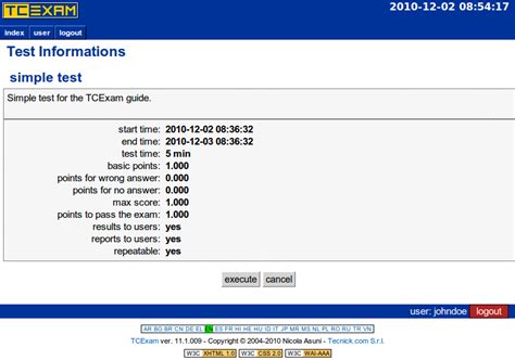 Guide To First Test · Tcexam