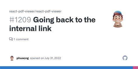 Going Back To The Internal Link Issue 1209 React Pdf Viewer React