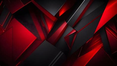 Premium AI Image Vector Dark Abstract Tech Background With Red Elements