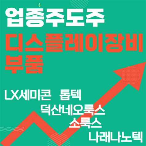 업종주도주 디스플레이장비부품lx세미콘덕산네오룩스톱텍소룩스나래나노텍주도주식 주가 분석 및 미래 투자 전망 네이버 블로그