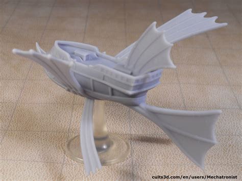 Tradesman Fish Ship Spelljammer Miniature From Dnd By Mechatronist