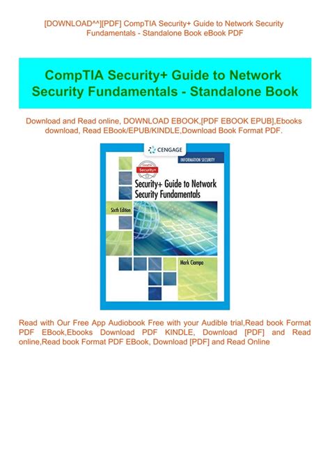 Download Pdf Comptia Security Guide To Network Security Fundamentals Standalone Book