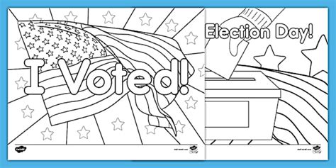 Election Day Coloring Sheets Lehrer Gemacht Twinkl