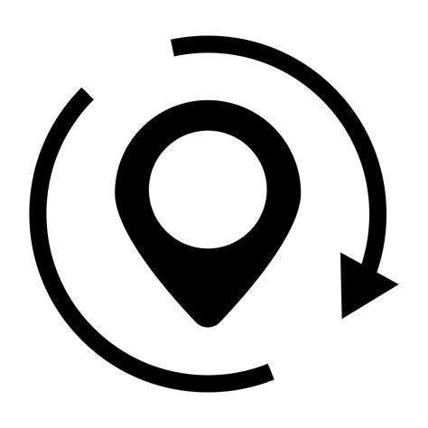 rotating map pin silhouette icon vector 26529912 vector art at vecteezy