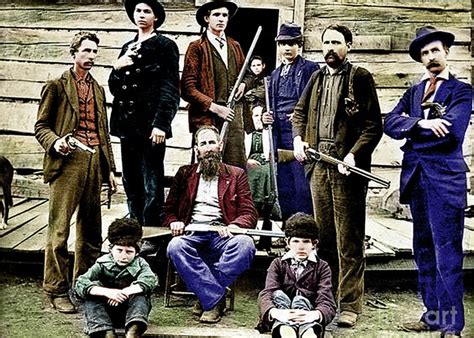 Devil Anse Hatfield And Clan Greeting Card By Gary Wilcox