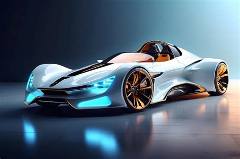 Premium Photo Futuristic Electric Sport Fast Car Chassis And Battery