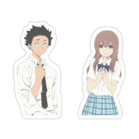 Shouka Nishimiya And Shoya Ishida From A Silent Voice Sticker For