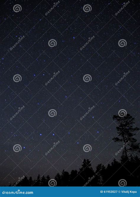 Night Sky Stars Big Dipper Constellation Stock Image Image Of Ursa