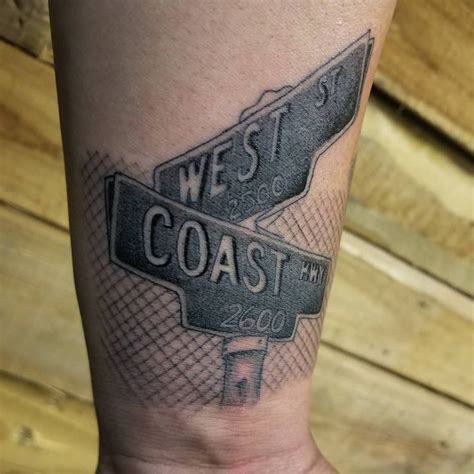Represent The West Coast With These Street Sign Tattoo Ideas Street