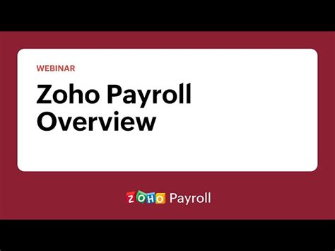 Zoho Payroll Full Demo