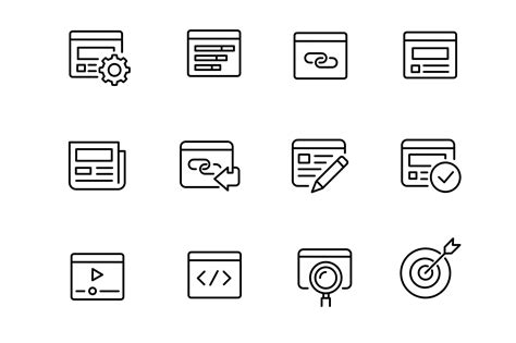 Web And App Developer Icon Set Graphic By Deniprianggono78 · Creative Fabrica