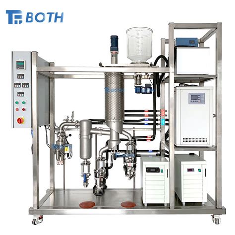 Laboratory Distillation Equipment Wiped Film Herb Oil Molecular Distillation Unit China Wiped