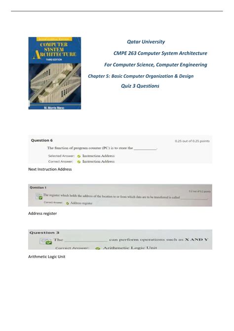 Qatar University Cmpe 263 Computer System Architecture Chapter 5