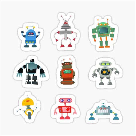 Robots Sticker For Sale By Yayayoy Redbubble