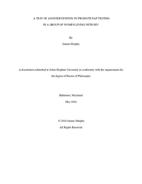 Pdf A Test Of An Intervention To Promote Pap Testing In A Group Of