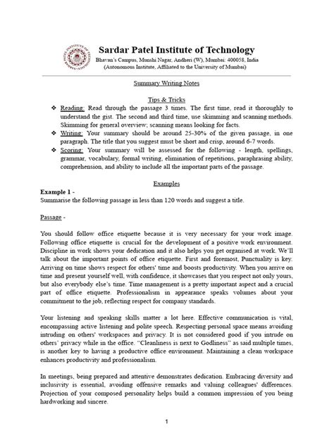 Summary Writing Examples New Pdf Intelligence Ai And Semantics