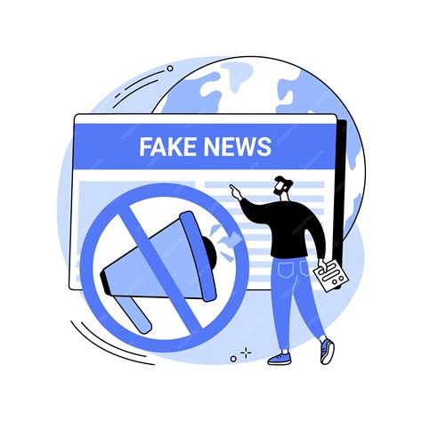 Ilustración De Vector De Concepto Abstracto De Noticias Falsas Vector