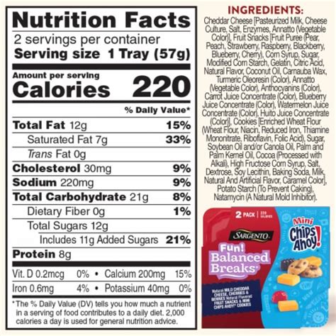 Sargento Fun Balanced Breaks Mild Cheddar Cheese With Fruit Snacks And Mini Chips Ahoy 2