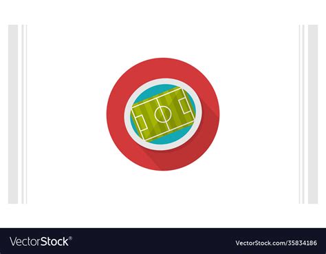 Soccer Field Flat Icon Template Icon Royalty Free Vector