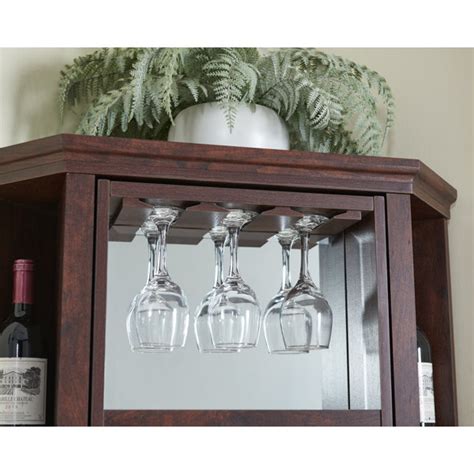 Three Posts™ Lowenstein Rotating Lazy Susan Spinning Wine Bar Cabinet
