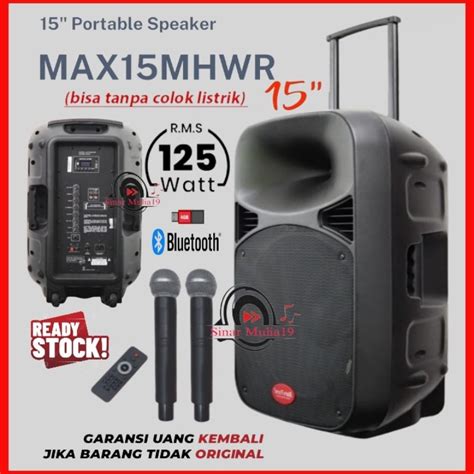 Jual Speaker Aktif Portable 15 Inch Baretone Max15mhwr Max 15mhwr