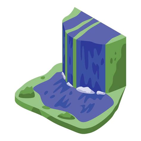 Nature Cascade Icon Isometric Style Vector Art At Vecteezy