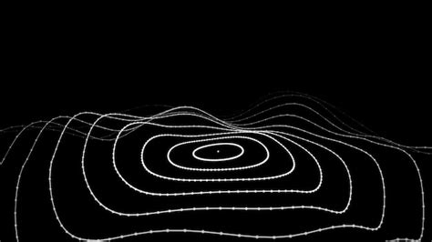 Premium Vector Abstract Circle Wave With Moving Dots Flow Of Particles Cyber Technology