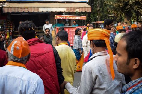 Delhi India December 02 2022 Bharatiya Janata Party BJP Supporter