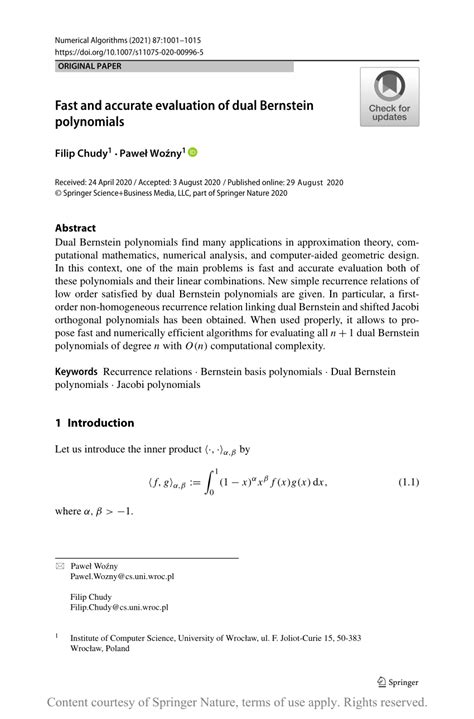 Fast And Accurate Evaluation Of Dual Bernstein Polynomials