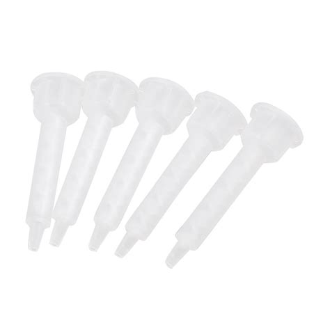Uxcell 1 5 Long Epoxy Adhesive Gun Applicator Static Mixer Mix Mixing Nozzle 5 Pcs