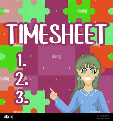 Handwriting Text Timesheet Concept Meaning Graphical Representation Of Period Time On Which