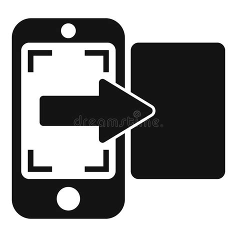 Smartphone Sending Data To A Server Icon Glyph Style Stock Illustration