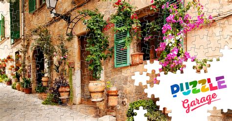 Street with flowers Jigsaw Puzzle (Countries, Spain) | Puzzle Garage