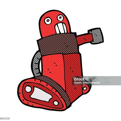 Comic 말풍선이 있는 탱크 로봇 그리기에 대한 스톡 벡터 아트 및 기타 이미지 그리기 낙서 드로잉 로봇 Istock