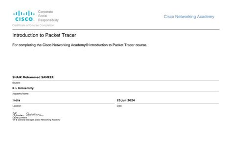 Shaik Mohammed Sameer On Linkedin Cisco Networking Certification