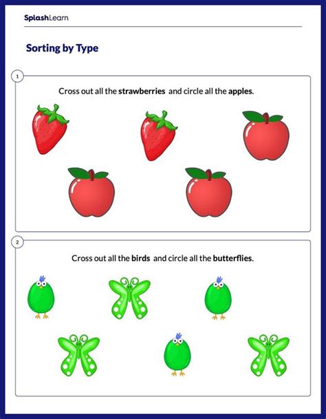 Sorting Objects Worksheets Free Printable SplashLearn