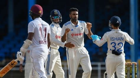 India Vs West Indies 2nd Test Day 4 Highlights Ashwin Bags Two As Wi