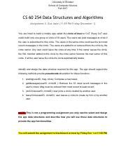 CS Data Structures And Algorithms Assignment Pdf University Of Windsor Babe Of