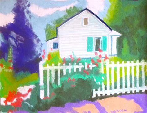 Picket Fence Painting By Susan Tormoen Fine Art America