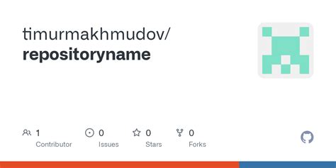 Github Timurmakhmudovrepositoryname