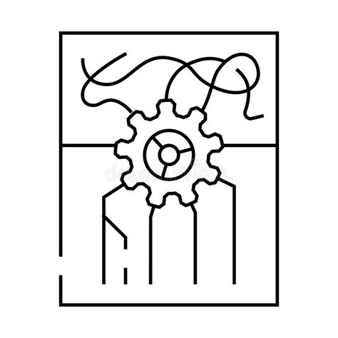 Standardization Business Process Icon Doodle Illustration Stock Vector