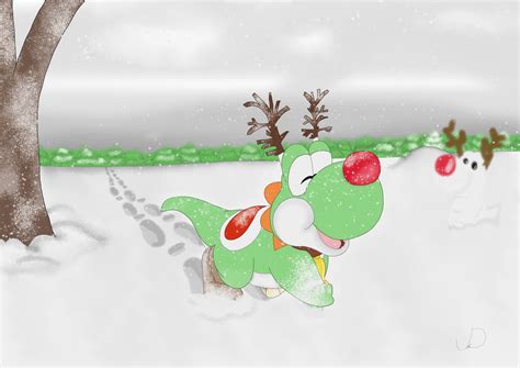 Yoshi Reindeer Wanderin By Modeerfwon On Deviantart