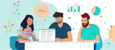 Team Collaboration On Data Analysis Premium Ai Generated Image