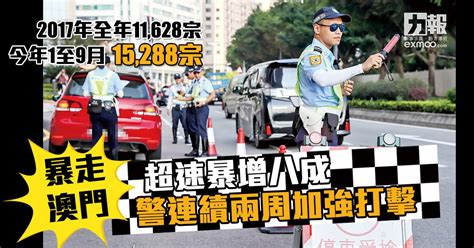 暴走澳門 超速暴增八成 警連續兩周加強打擊 澳門力報官網